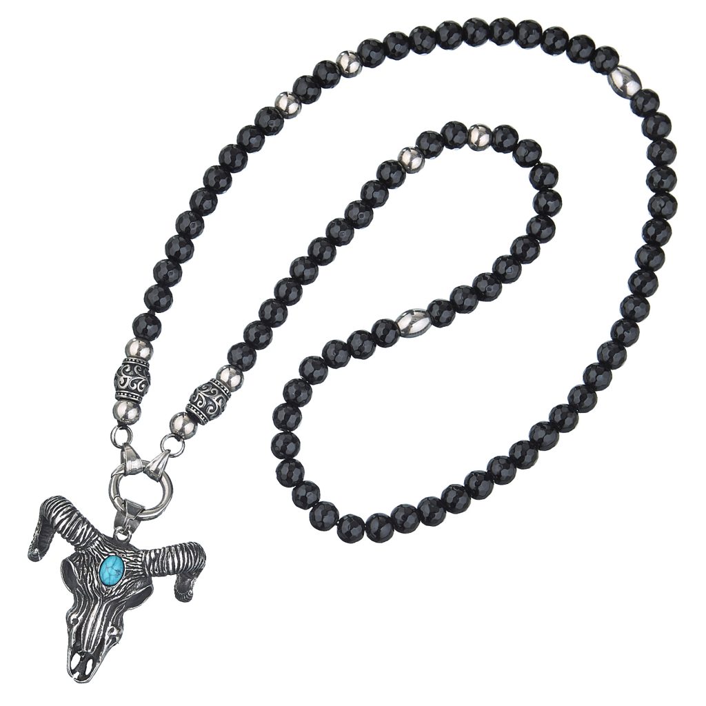 Aaron Bane® | BLACK BISON Herren Halskette | mit Ring Verschluss und ...